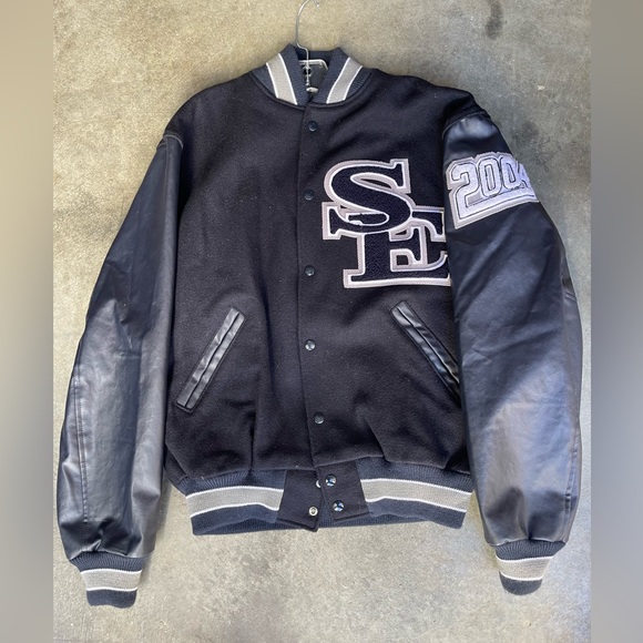 Neff | Jackets & Coats | Vintage Rare Made In Usa Neff Leather Sports ...